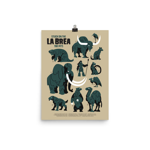 La Brea Tar Pits poster – Studio 252MYA